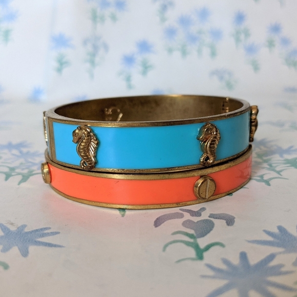 C. Wonder | Jewelry | Set 2 C Wonder Enamel Bangle Bracelets Seahorse ...